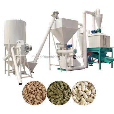 High quality animal feed pellet machine,complete small animal feed pellet production line